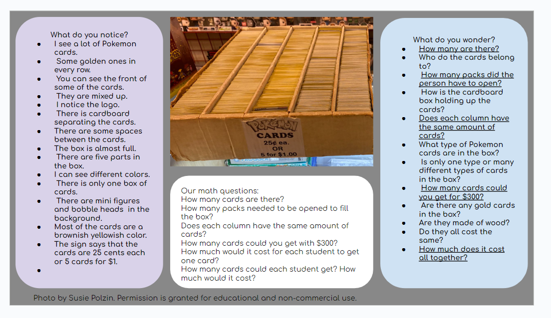 Pokemon Cards Mathematizing the World Routines | WISELearn Resources