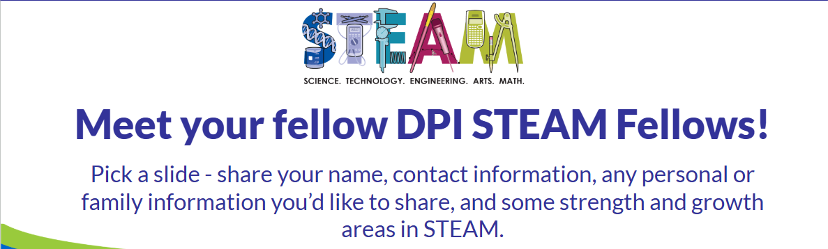 DPI STEAM Fellows 24/25 Kick-Off Slide Deck | WISELearn Resources