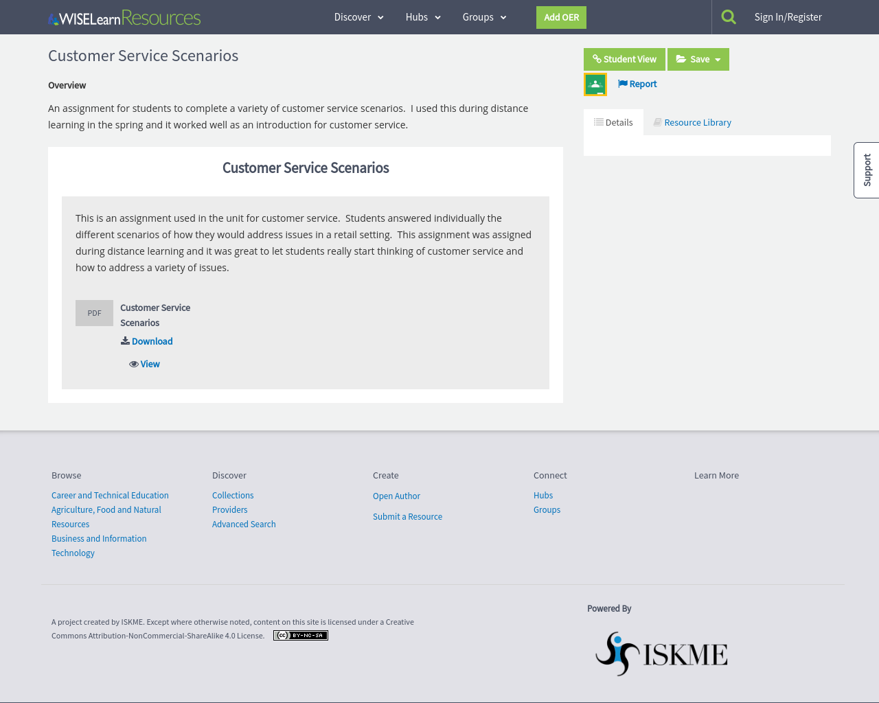 Customer Service Scenarios | WISELearn Resources