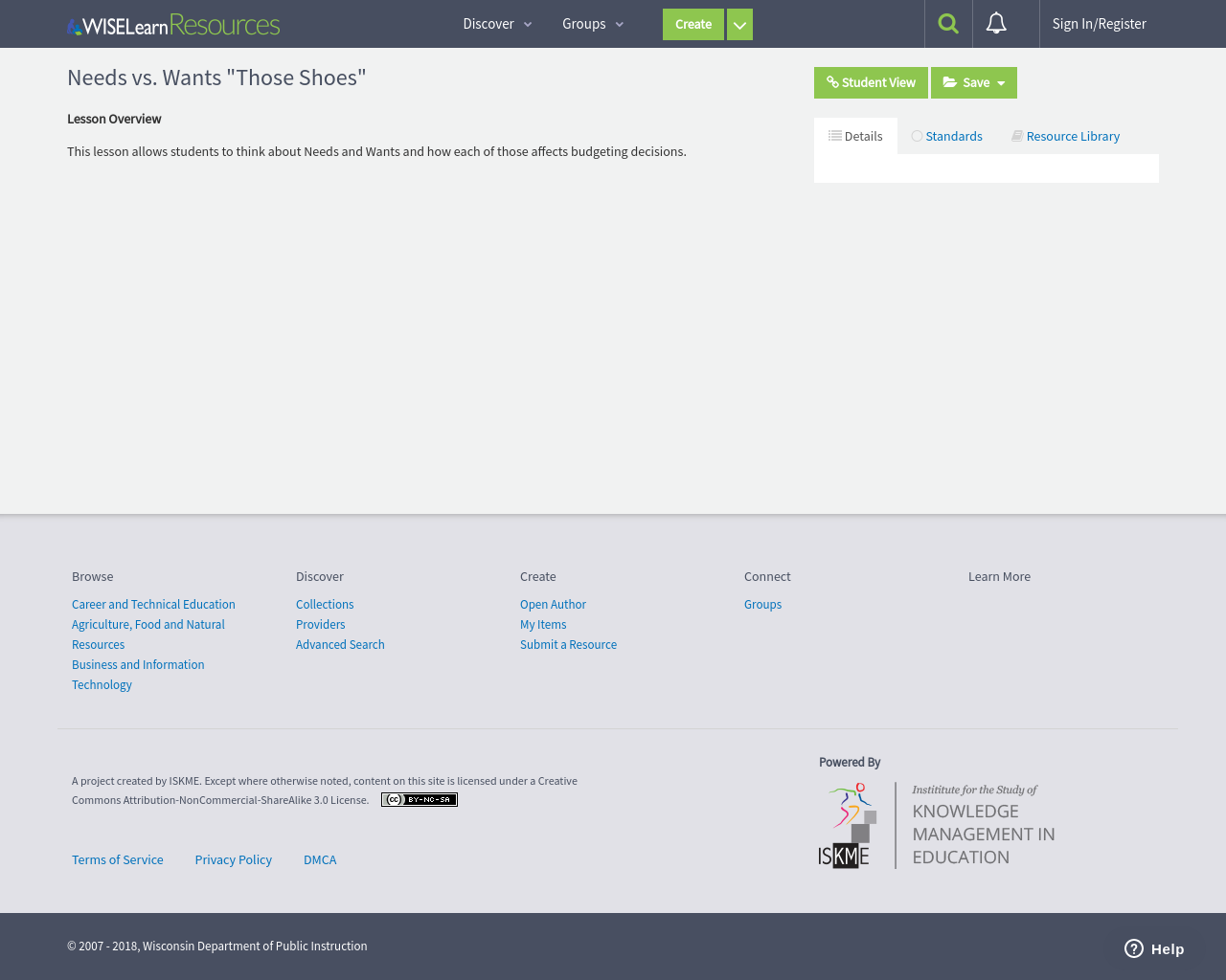 Needs vs. Wants "Those Shoes" | WISELearn Resources