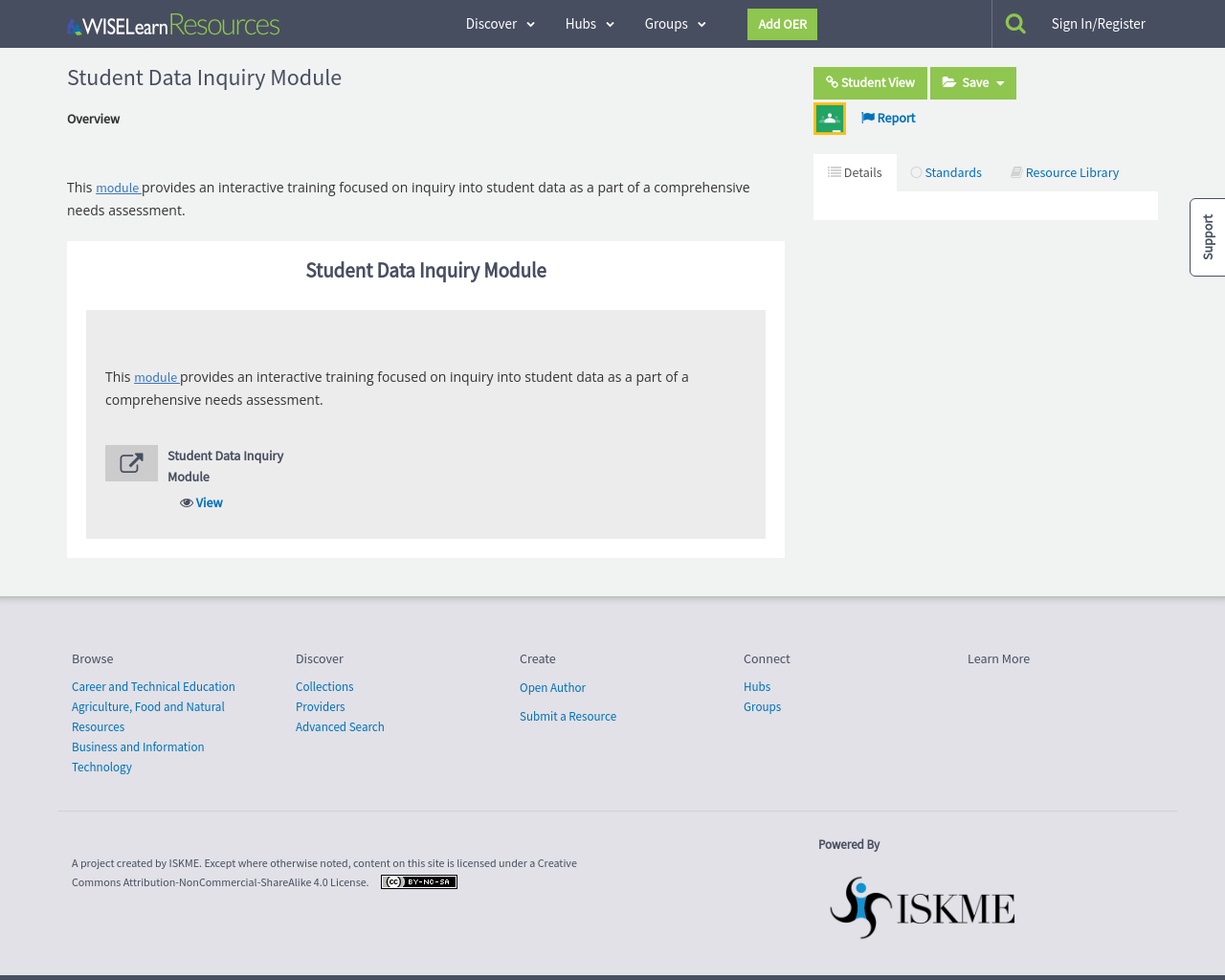 Student Data Inquiry Module | WISELearn Resources