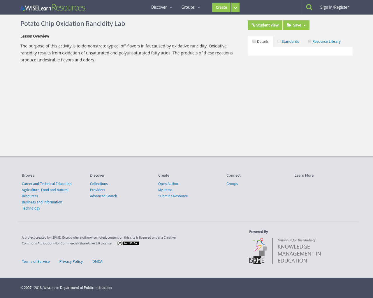 Potato Chip Oxidation Rancidity Lab | WISELearn Resources