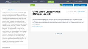 Global Studies Course Proposal (Standards Mapped) | WISELearn Resources
