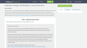 Adapting to Change in the Workplace - Lesson and Activity | WISELearn ...