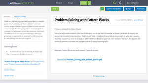 Problem Solving with Pattern Blocks | WISELearn Resources