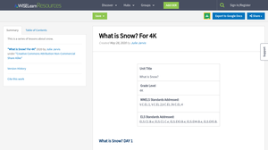What is Snow? For 4K | WISELearn Resources