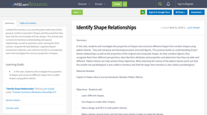 Identify Shape Relationships | WISELearn Resources