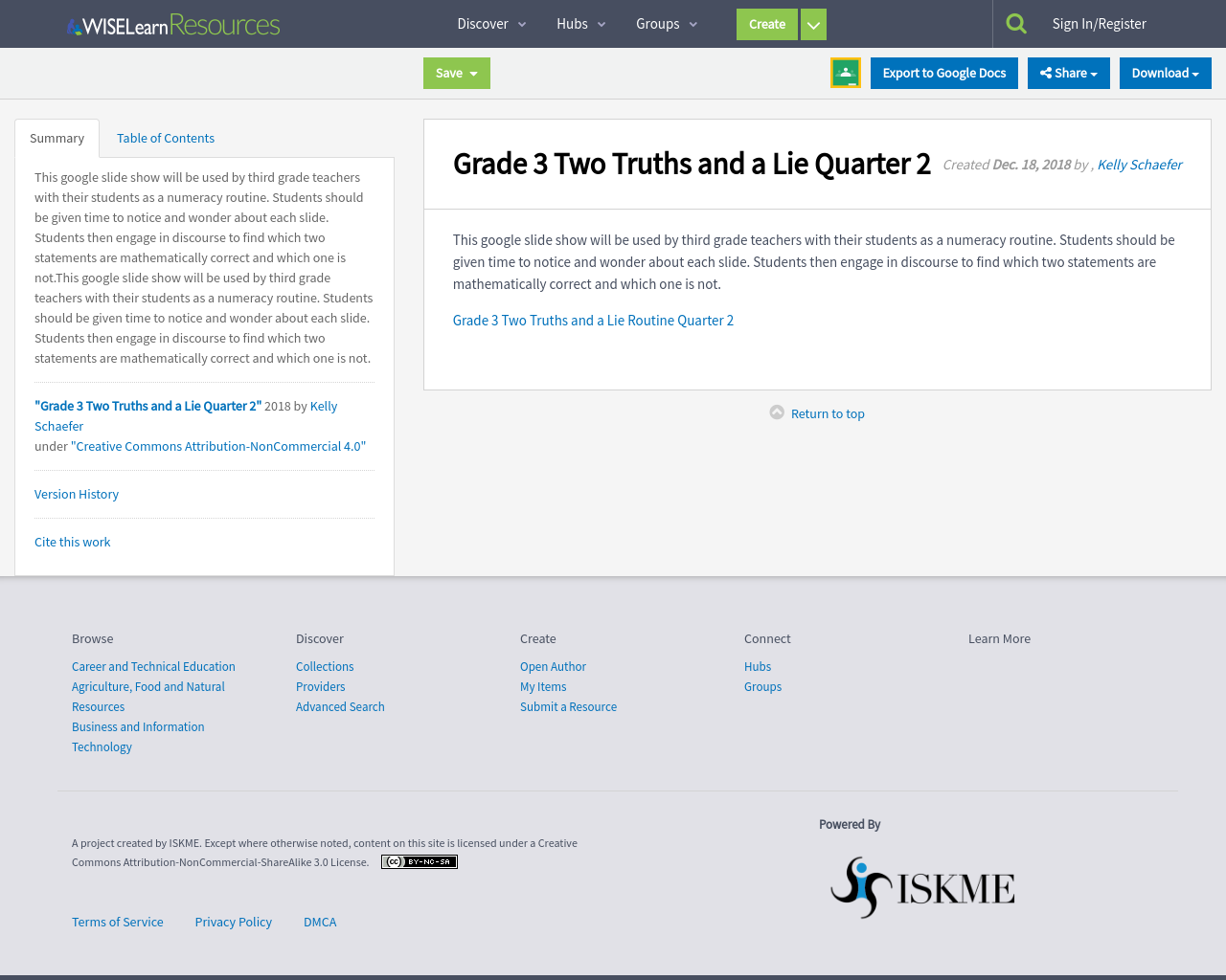 Grade 3 Two Truths and a Lie Quarter 2 | WISELearn Resources