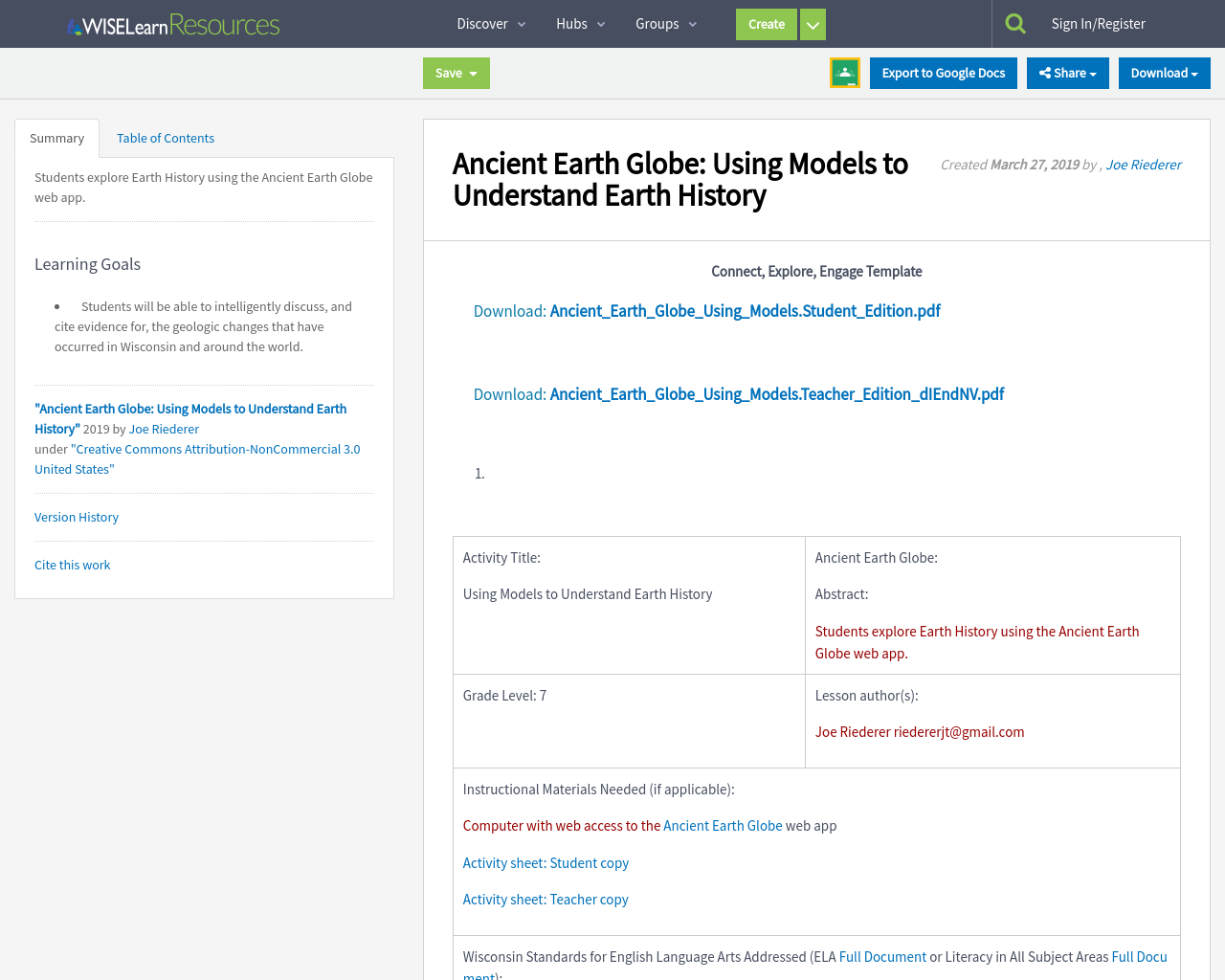 Ancient Earth Globe: Using Models to Understand Earth History ...