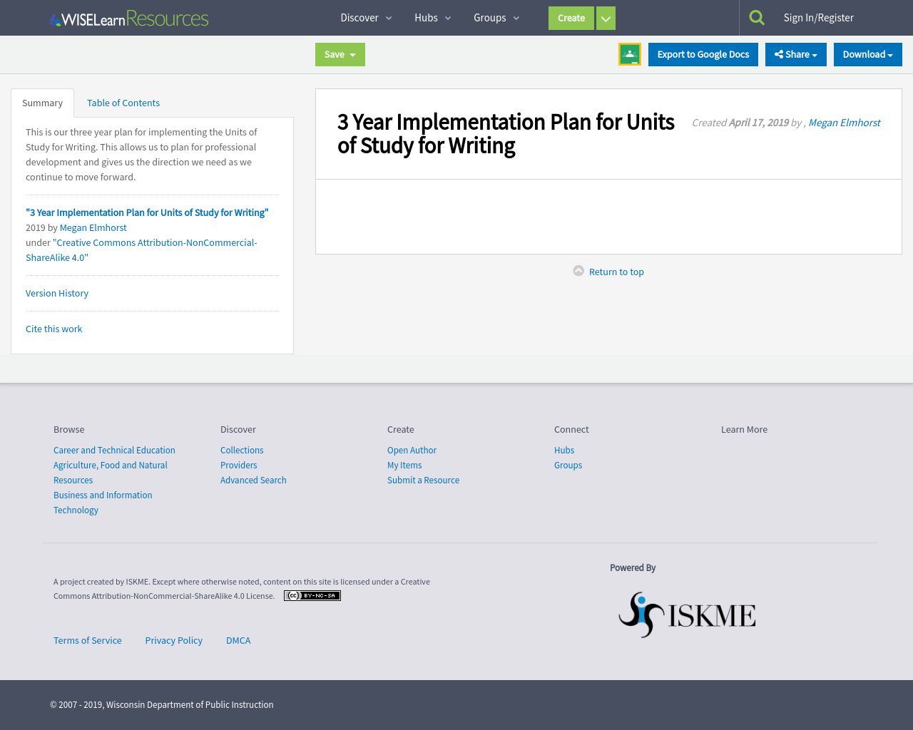 3 Year Implementation Plan for Units of Study for Writing | WISELearn Resources