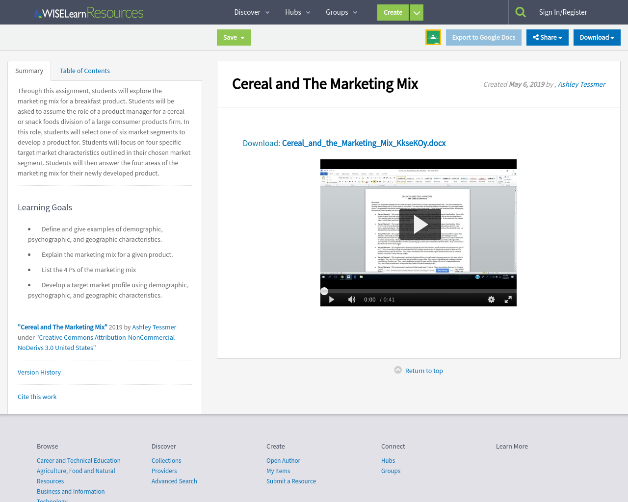 Cereal and The Marketing Mix | WISELearn Resources