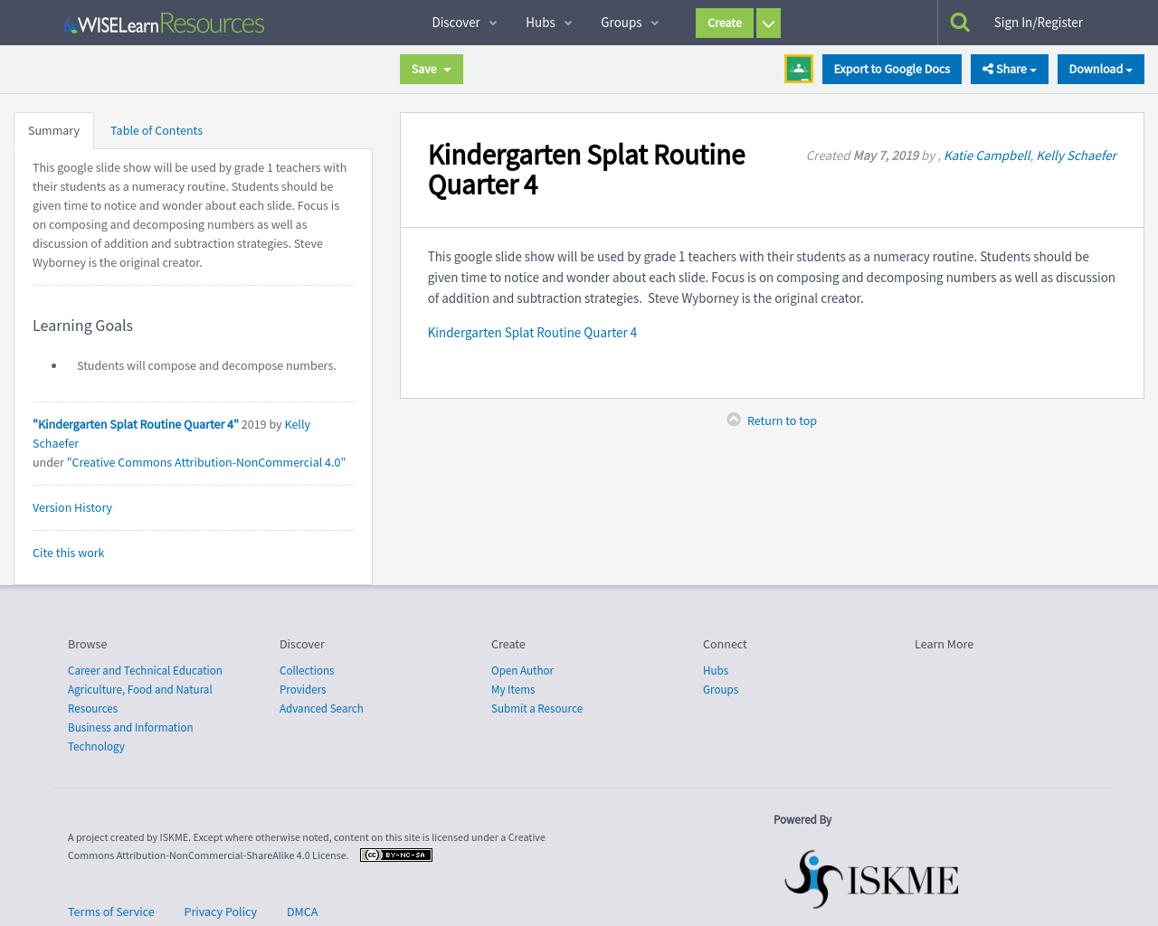 Kindergarten Splat Routine Quarter 4 | WISELearn Resources