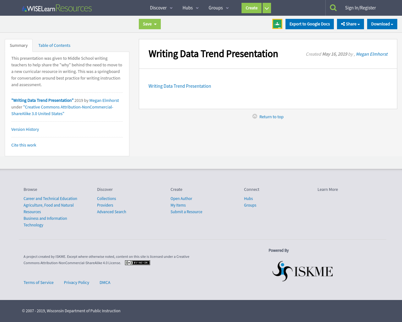 Writing Data Trend Presentation | WISELearn Resources
