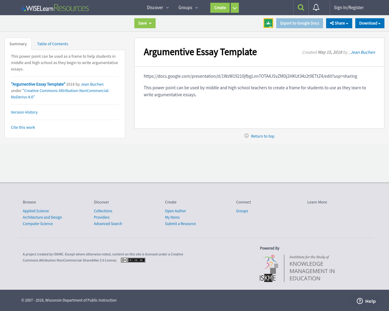 Argumentive Essay Template | WISELearn Resources