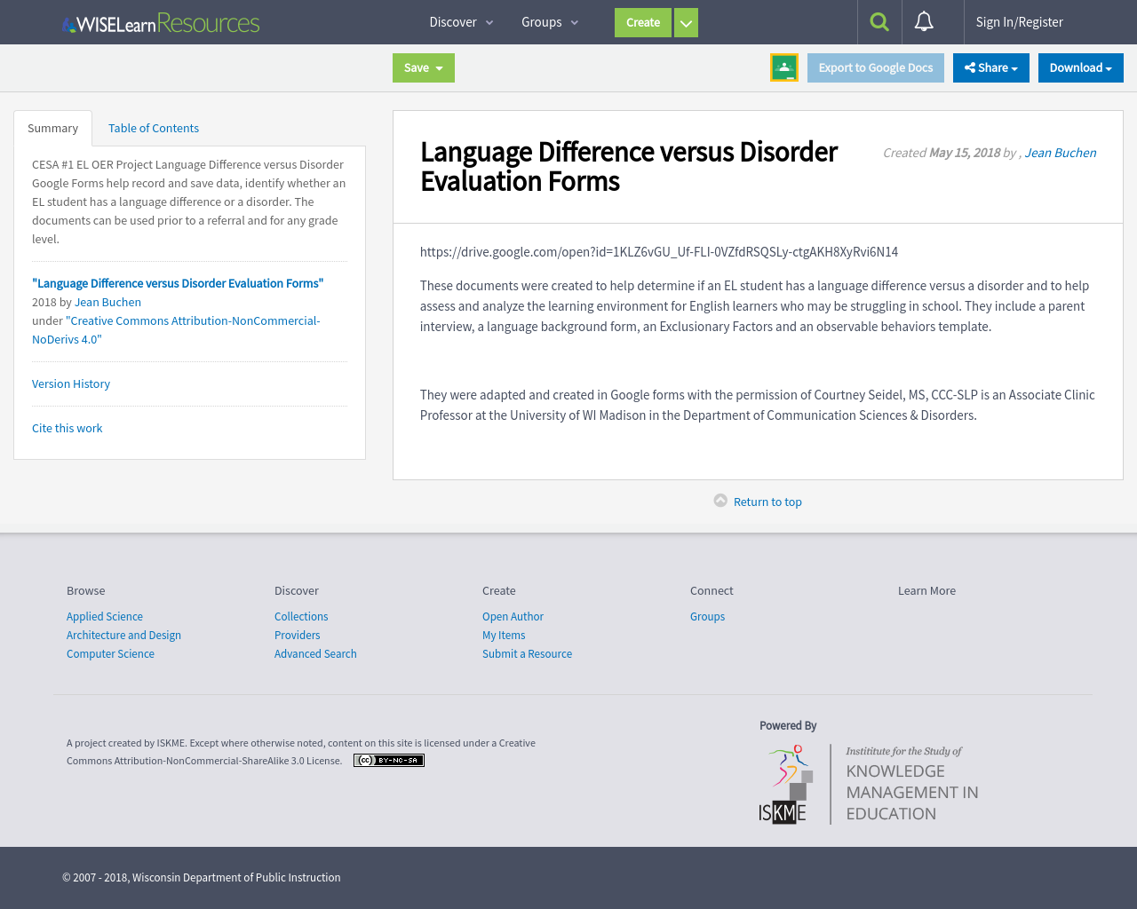 Language Difference versus Disorder Evaluation Forms | WISELearn Resources