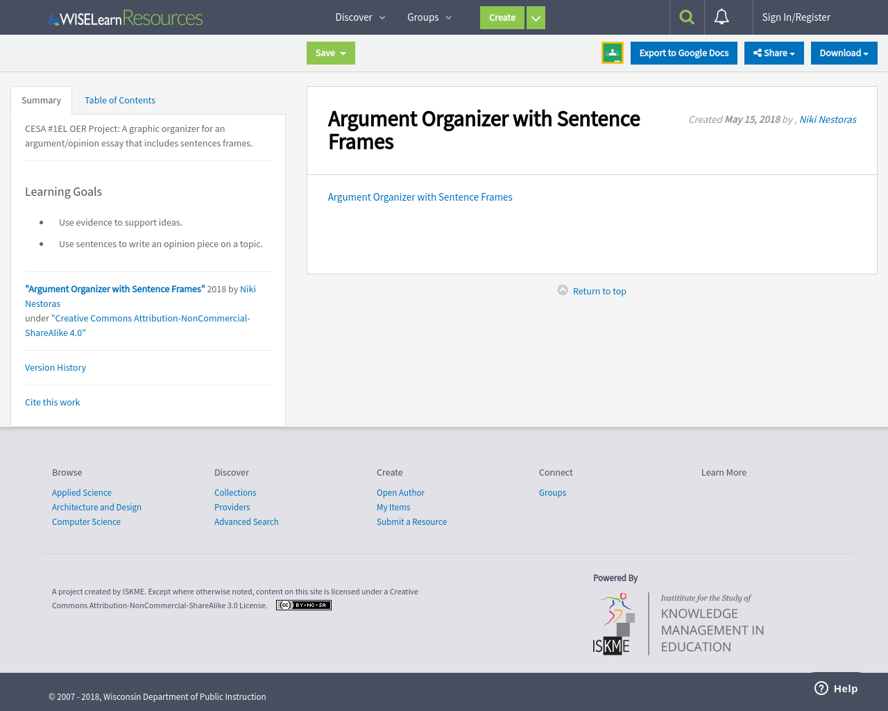 Argument Organizer With Sentence Frames WISELearn Resources argument-organizer-with-sentence-frames-wiselearn-resources
