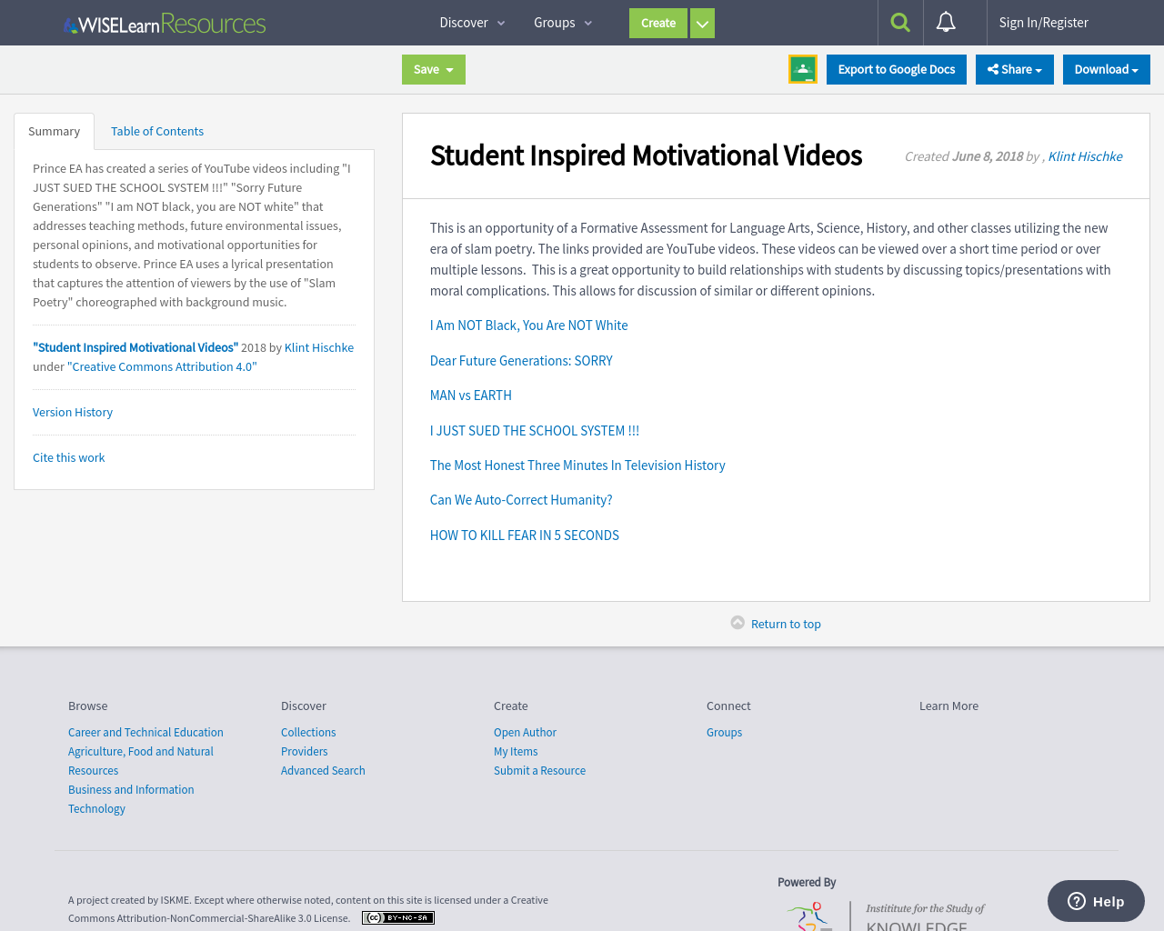 Student Inspired Motivational Videos | WISELearn Resources