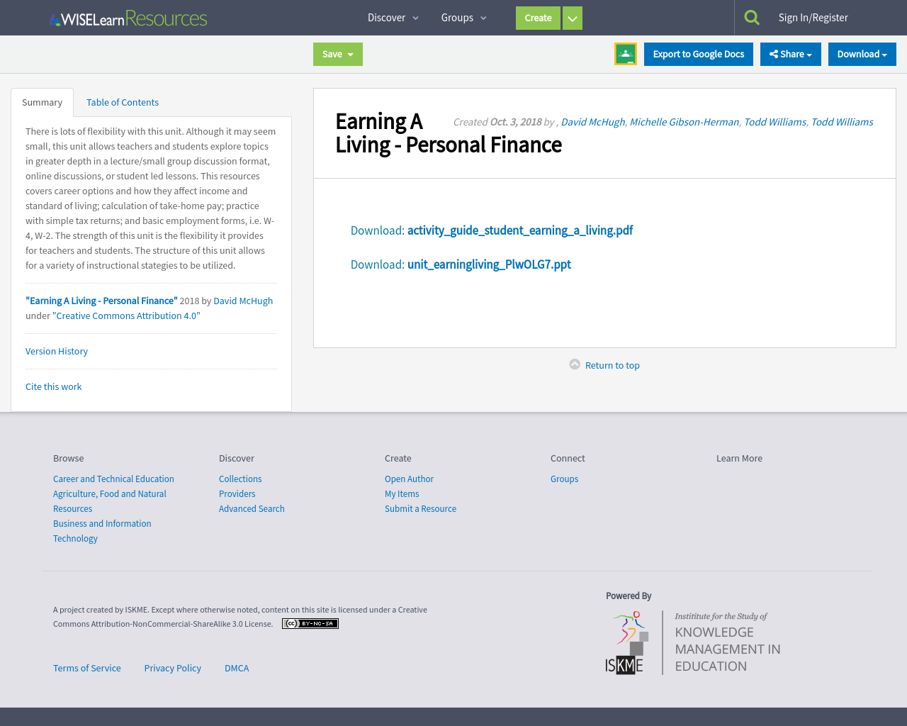 Earning A Living - Personal Finance | WISELearn Resources