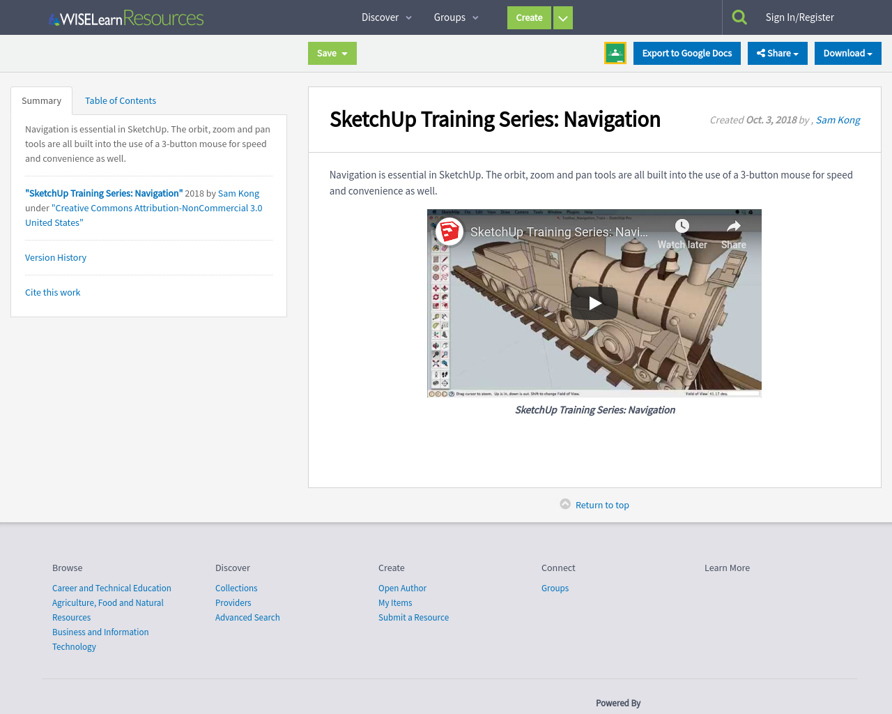 SketchUp Training Series: Navigation | WISELearn Resources