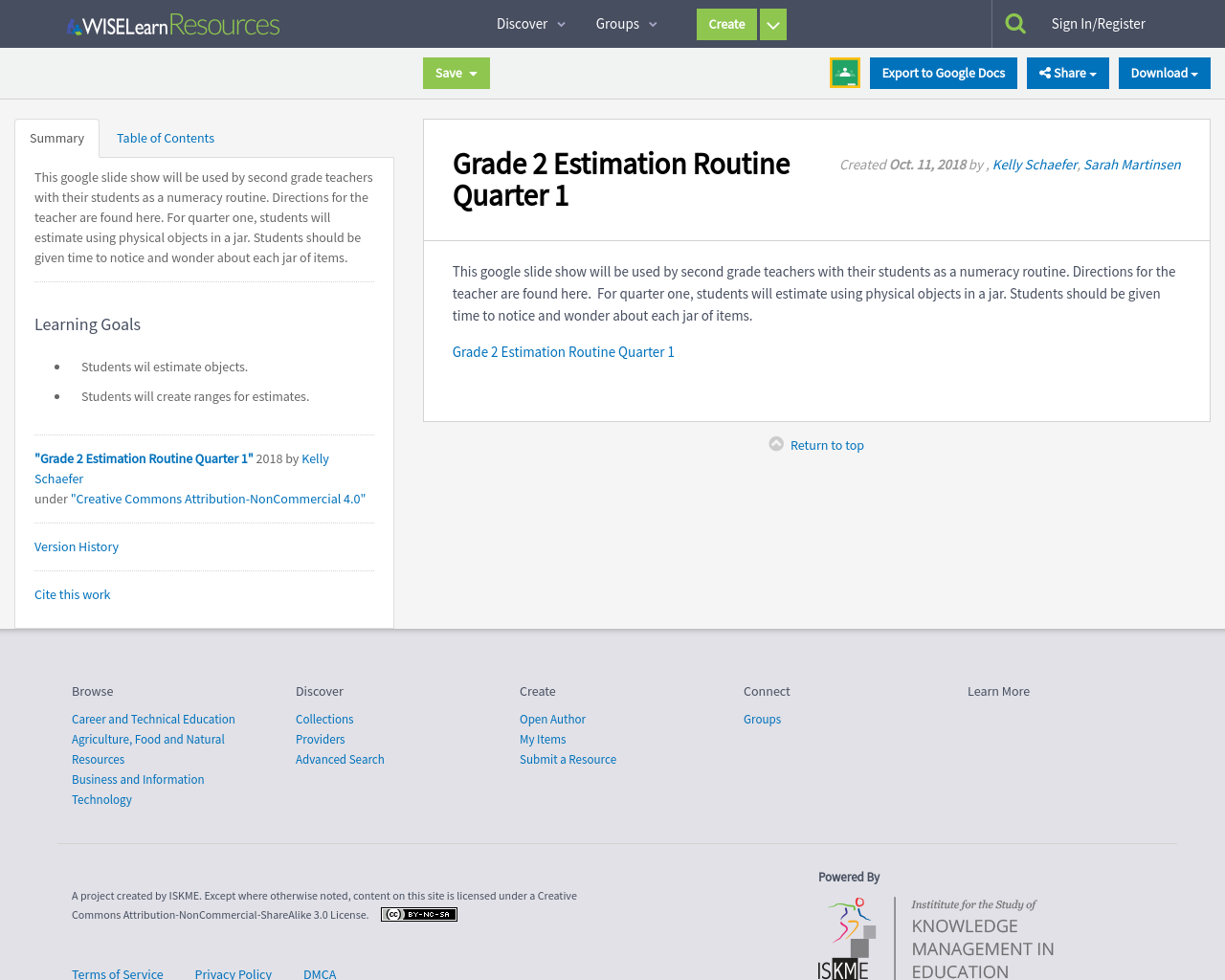 Grade 2 Estimation Routine Quarter 1 | WISELearn Resources
