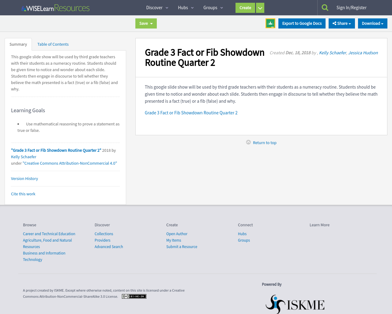 Grade 3 Fact or Fib Showdown Routine Quarter 2 | WISELearn Resources